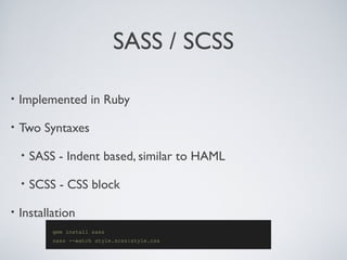 CSS Preprocessors: LESS is more or look SASS-y trying | PPT | Free Download