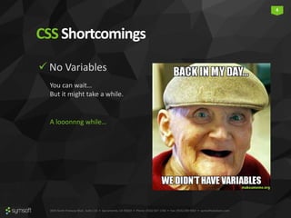 CSS Preprocessors with an introduction to LESS/SASS | PPT