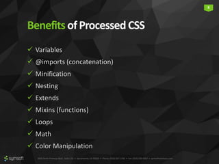 CSS Preprocessors with an introduction to LESS/SASS | PPT