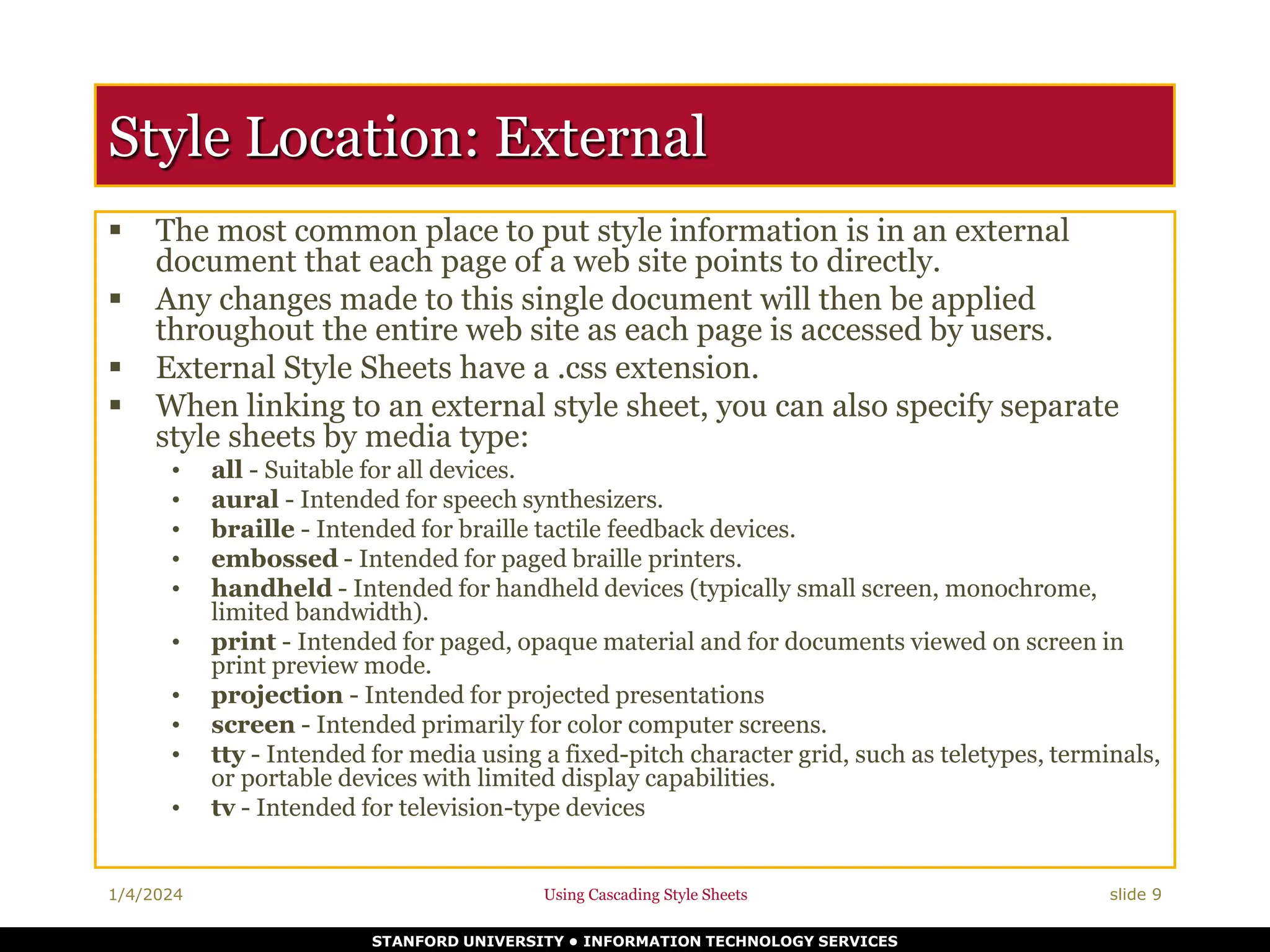 using cascading style sheets-presentation.ppt