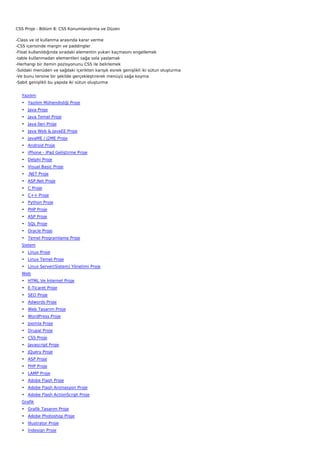 Css proje | PDF