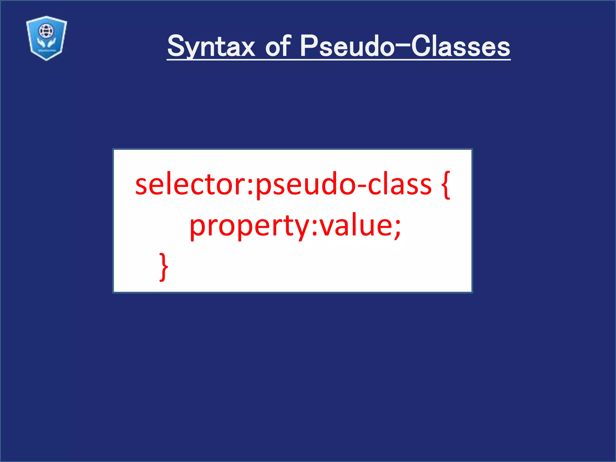 Css pseudo-classes | PPT Css pseudo-classes | PPT