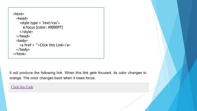Css pseudo classes | PPTX | Web Design and HTML | Internet