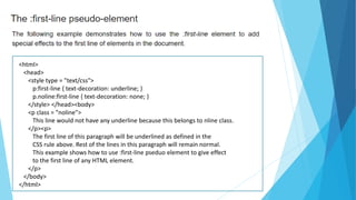 Css pseudo elements | PPT