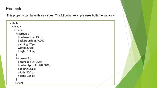 Css rounded corners | PPTX | Technology & Computing
