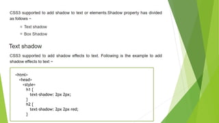 Css shadow | PPTX