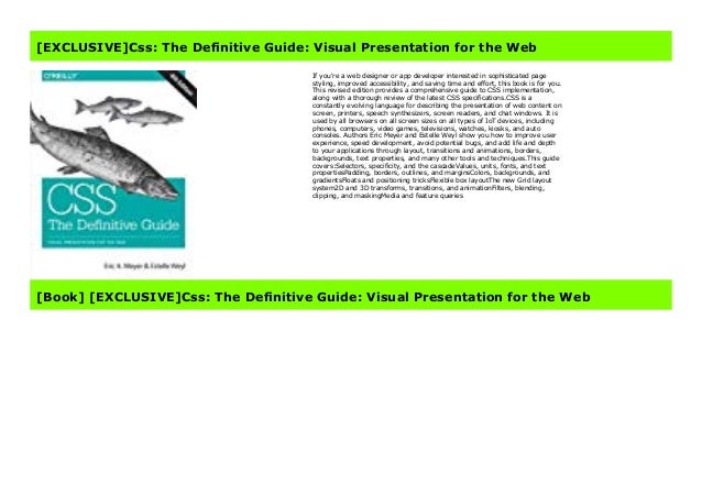 [EXCLUSIVE]Css: The Definitive Guide: Visual Presentation for the Web