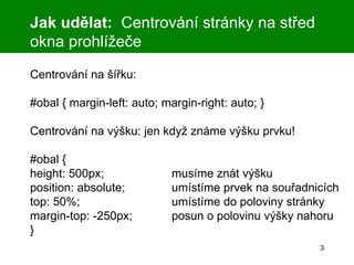 CSS - Tipy a triky | PPT