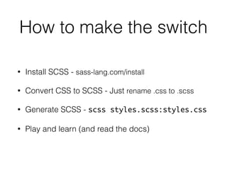 Css to-scss | PPT