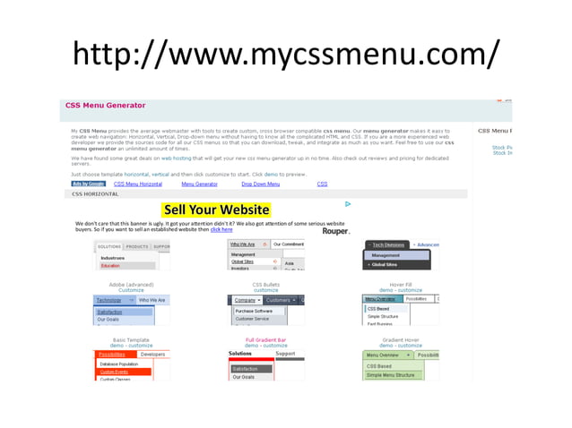 CSS Generator Tools | PPTX | Web Design and HTML | Internet