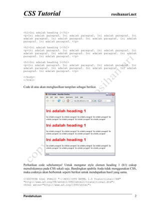 Css tutorial-01 | PDF | Free Download