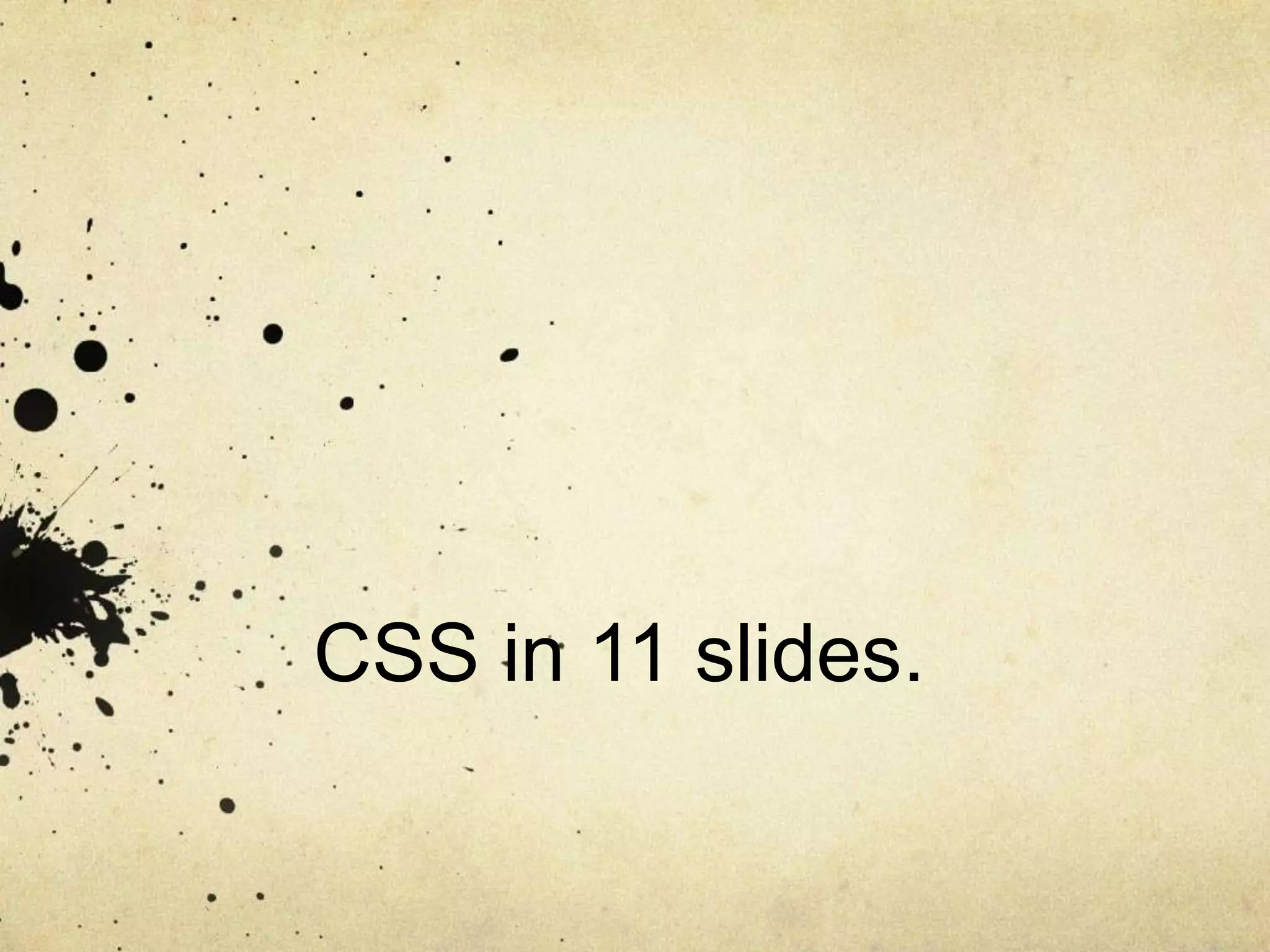 Introduction to CSS | PPT