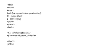 css1.pptx | Web Design and HTML | Internet