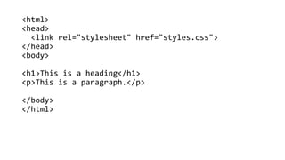 css1.pptx | Web Design and HTML | Internet