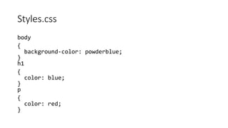 css1.pptx | Web Design and HTML | Internet