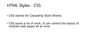 css1.pptx | Web Design and HTML | Internet