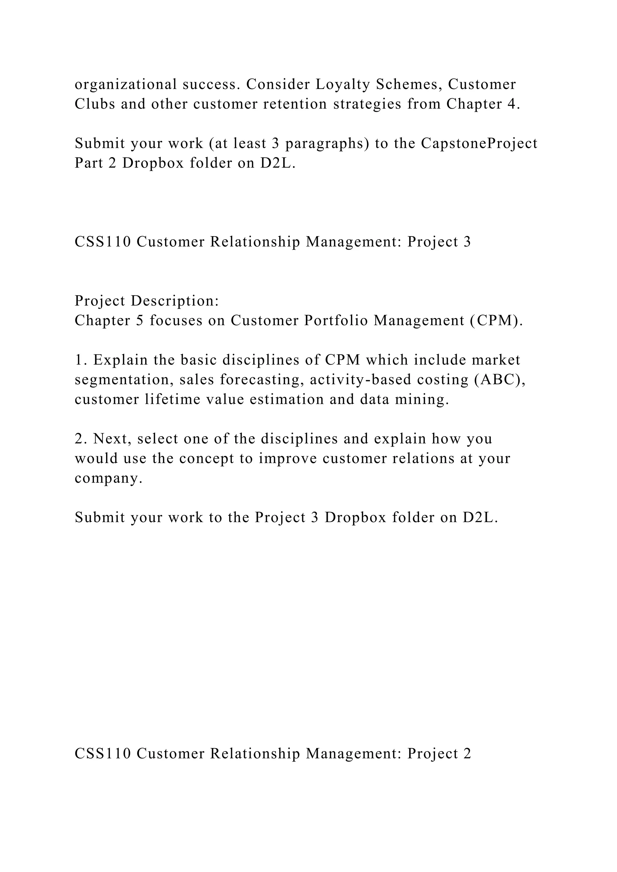CSS110 Customer Relationship Management Capstone Project Part 1.docx