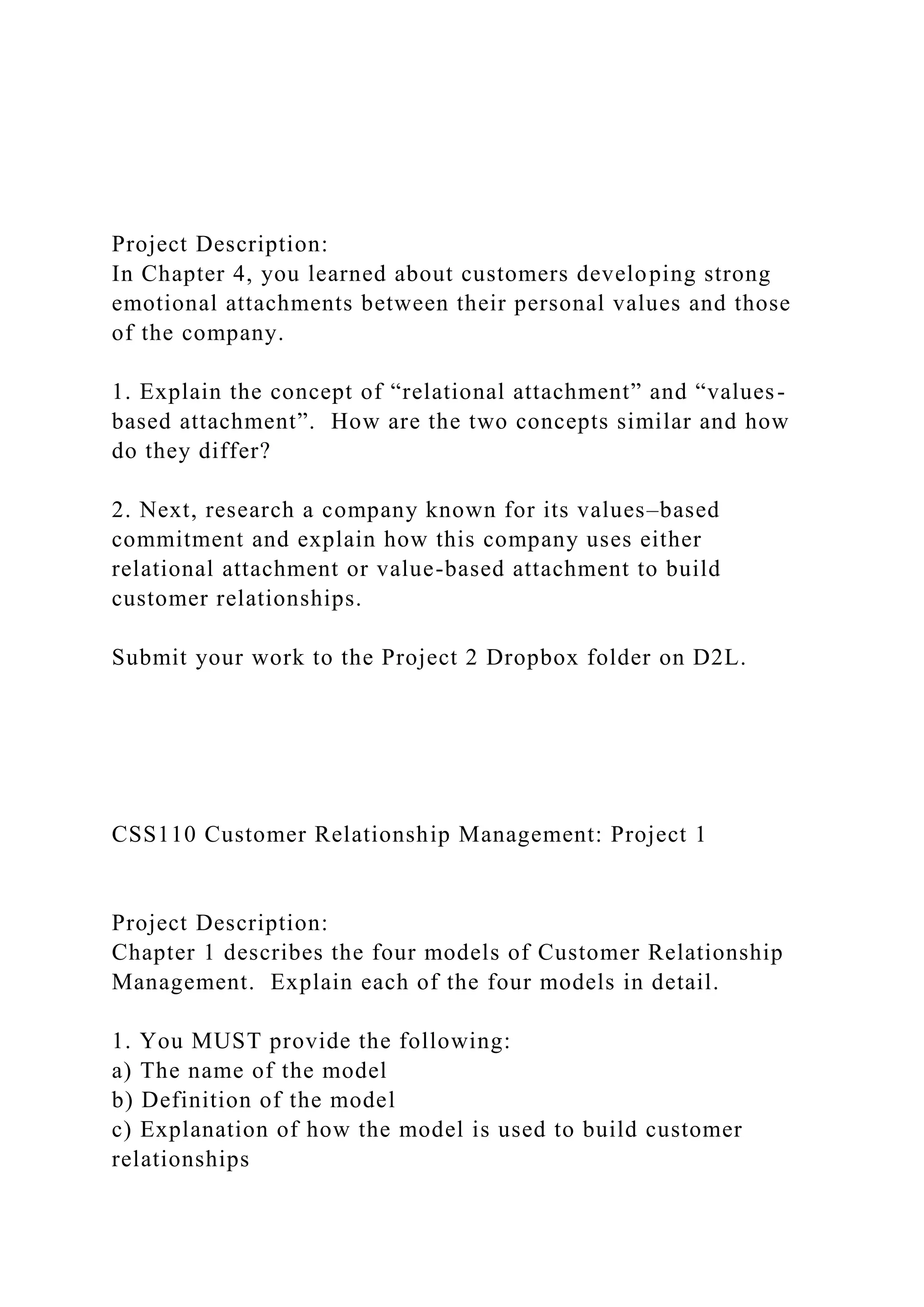 CSS110 Customer Relationship Management Capstone Project Part 1.docx