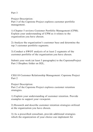 CSS110 Customer Relationship Management Capstone Project Part 1.docx