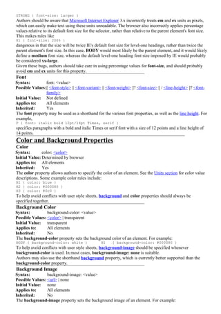 Css1 properties | DOC