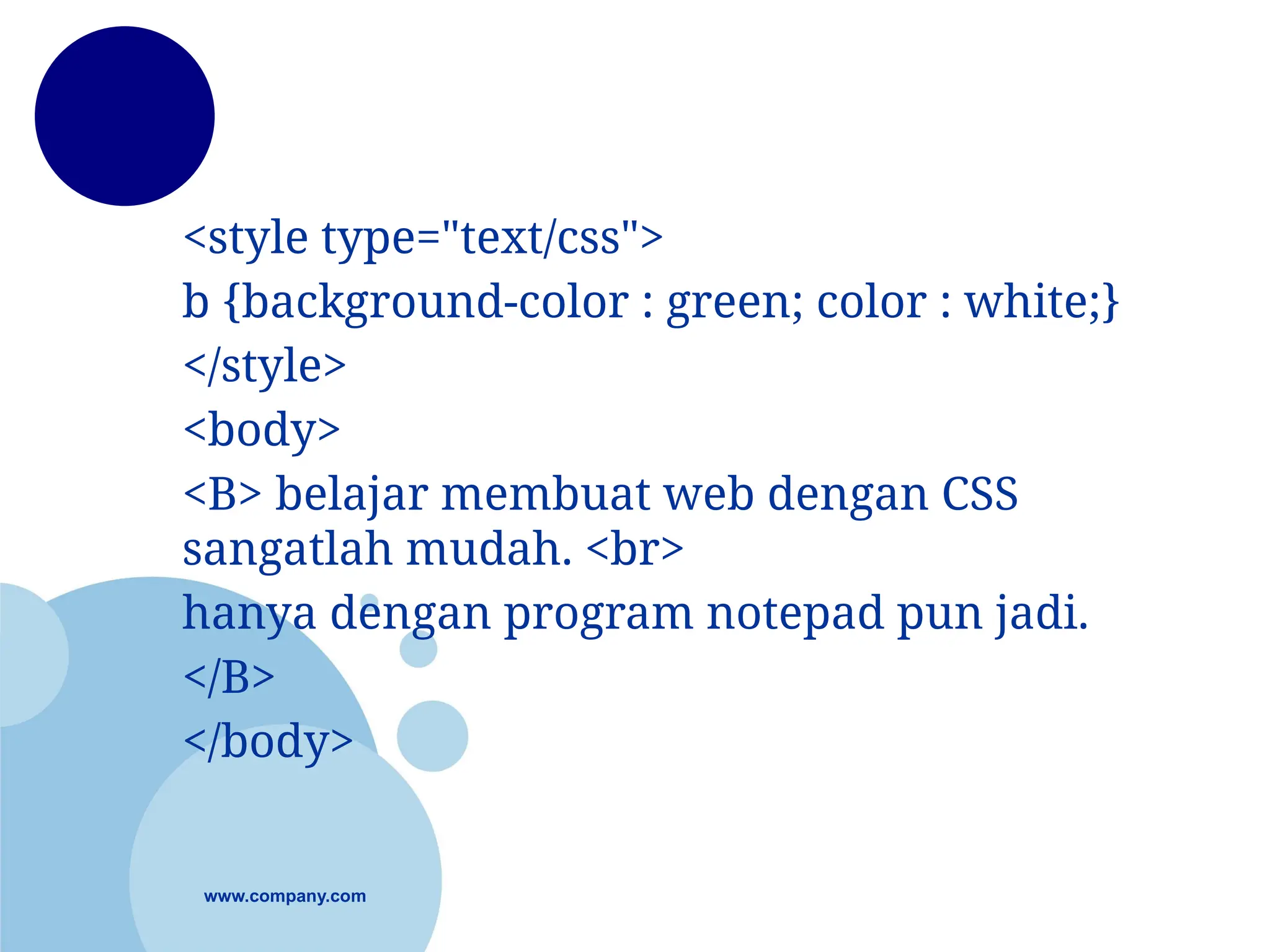 Internal and eksternal style in cascading style sheet | PPTX