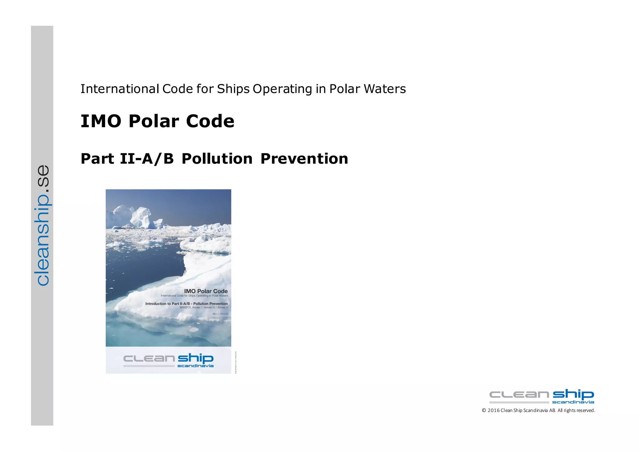 IMO Polar Code - Environmental factors and Regulations | PDF