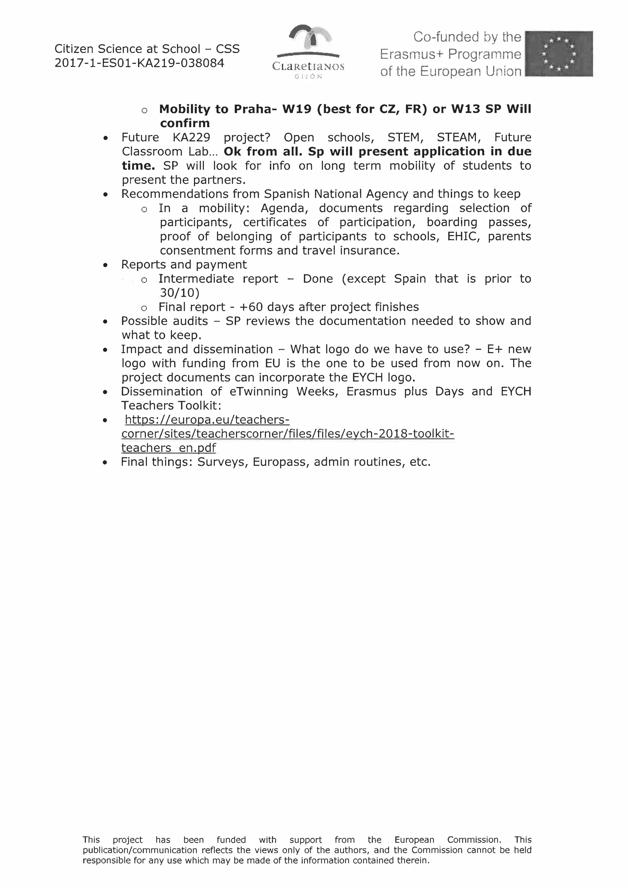 CSS 2nd Transnational Meeting minutes | PDF