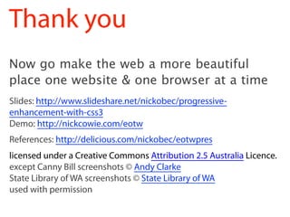 Progressive enhancement with CSS3 | PPT