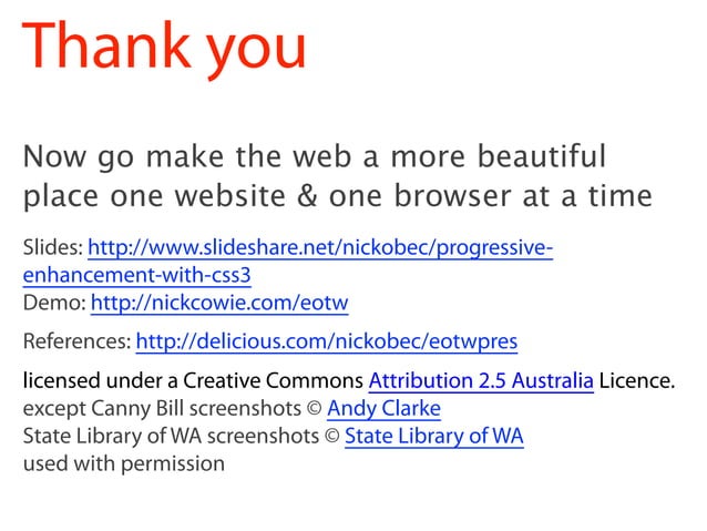 Progressive enhancement with CSS3 | PPT