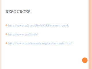 CSS 3 Overview | PPT