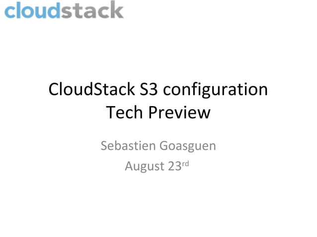 CloudStack S3 | PPT