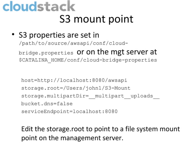 CloudStack S3 | PPT