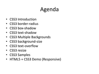 New Elements & Features in CSS3 | PPTX