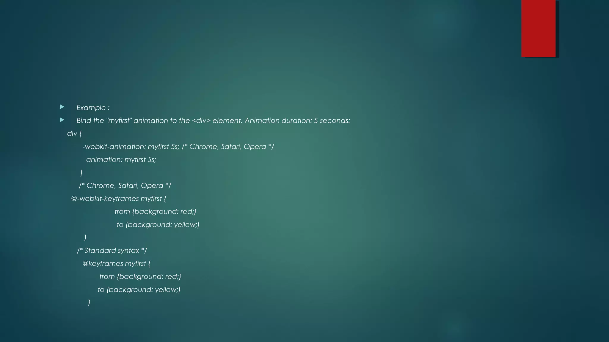 CSS3 : Animation ,Transitions, Gradients | PPT