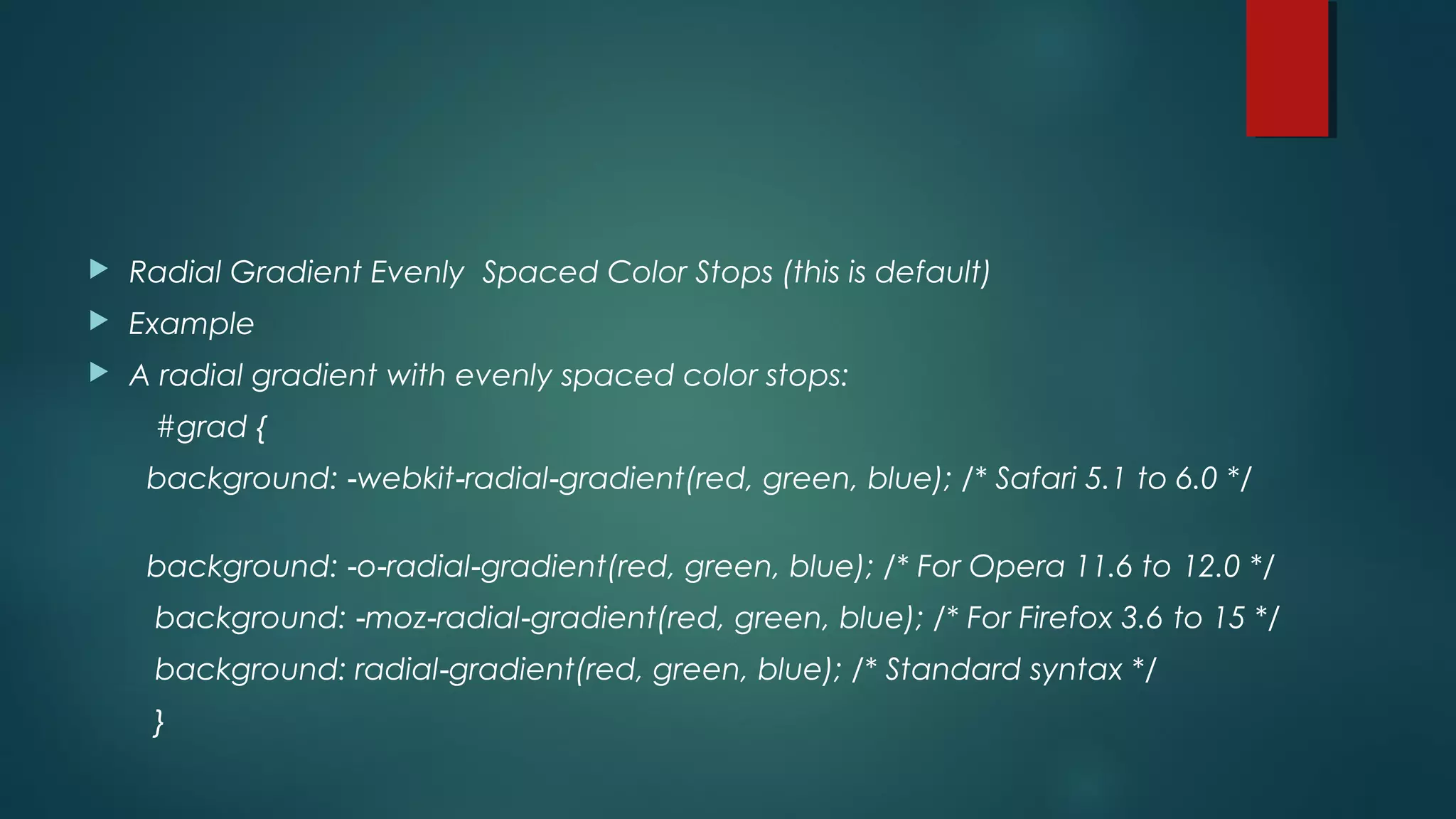CSS3 : Animation ,Transitions, Gradients | PPT