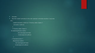 CSS3 : Animation ,Transitions, Gradients | PPT
