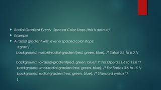 CSS3 : Animation ,Transitions, Gradients | PPT