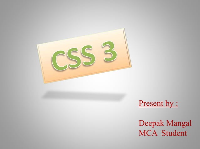 Css3 | PPTX