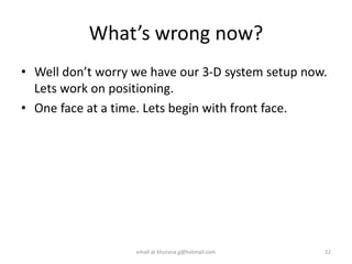 3d cubes By Gaurav Khurana using CSS3 | PPTX | 3-D Graphics | Computer ...