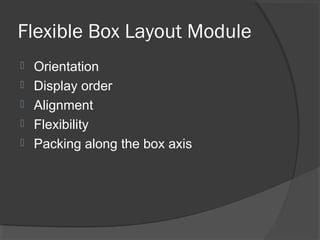 Css3 Flexible Box Layout | PPT | Internet | Computing