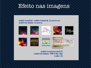 Sombras e efeitos no Html 5 e CSS3 | PPT