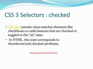 Css 3 overview | PPT