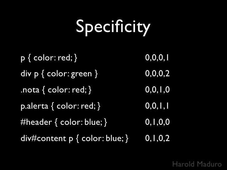 Css 4 Structure Specificity Inheritance And The Cascade