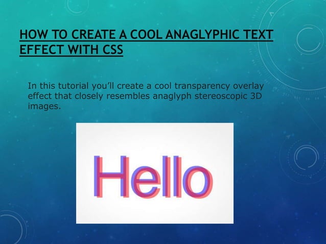 CSS3 Text Effect and Typography Tutorials | PPT