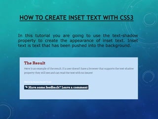 CSS3 Text Effect and Typography Tutorials | PDF | Web Design and HTML | Internet