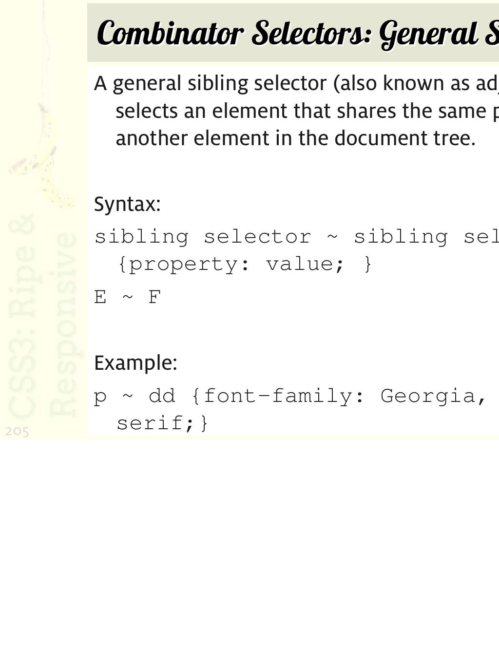 Combinator Selectors General Sibling A