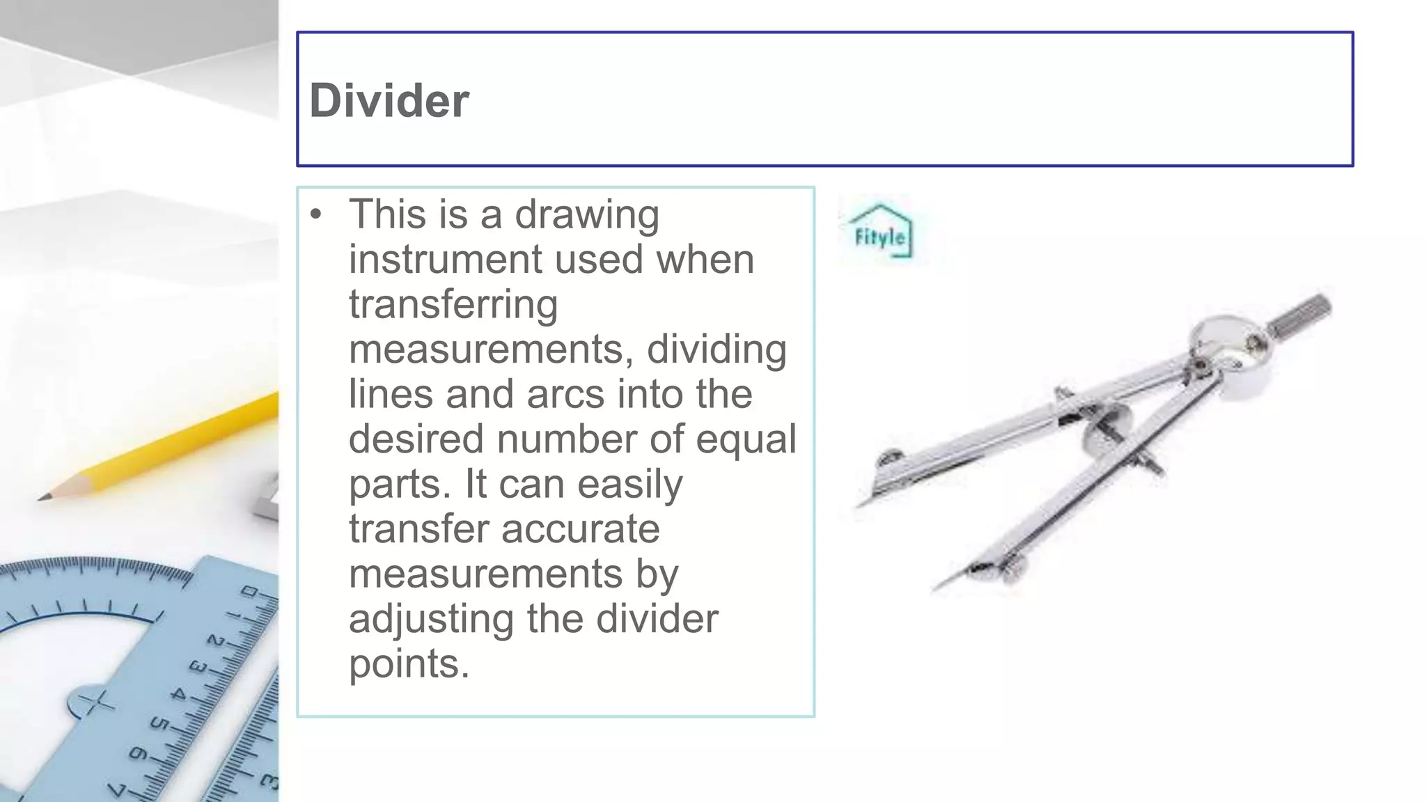 Store Technical Drawings and Equipment/ Instruments.pptx