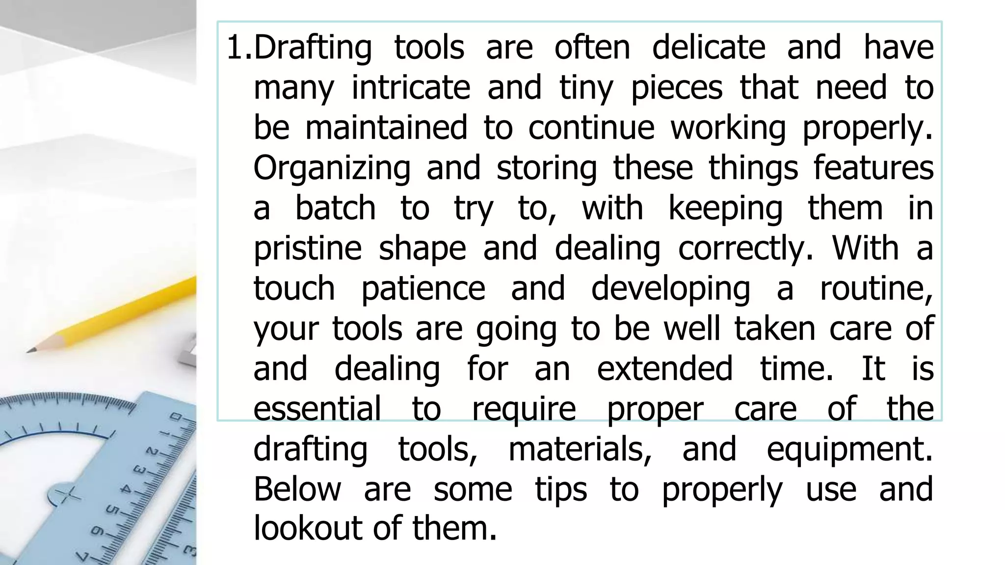 Store Technical Drawings and Equipment/ Instruments.pptx