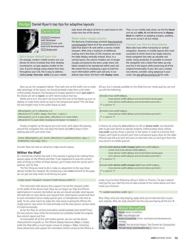 Css Adaptive Layouts With Media Queries Pdf 