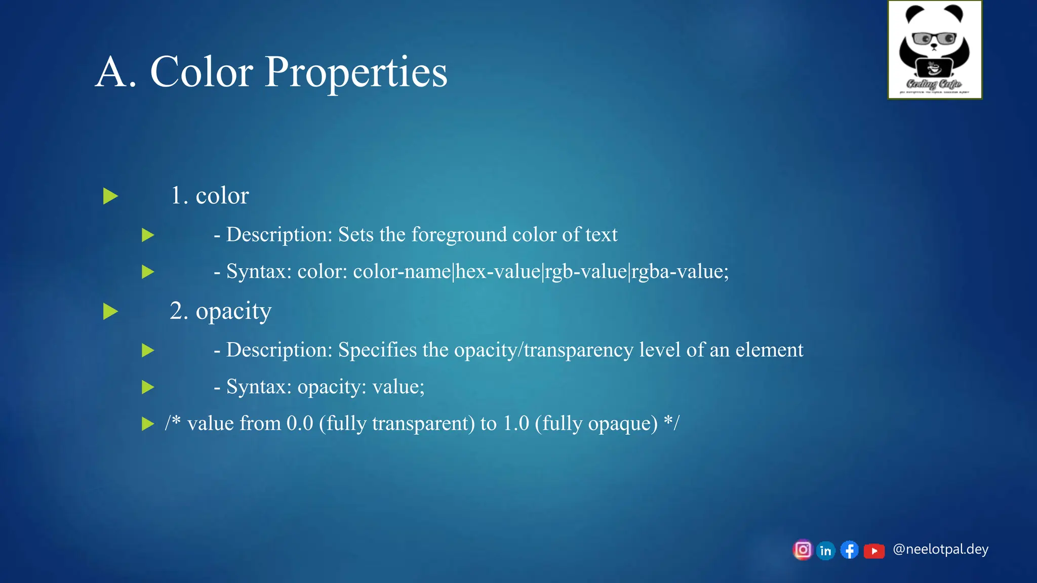 Introduction To Css And All Properties Pptx